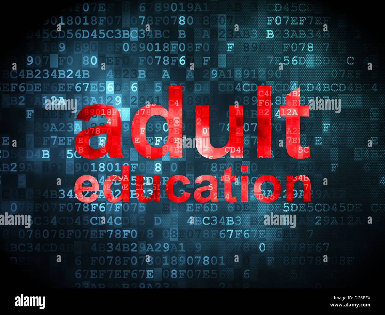 Education concept: Adult Education on digital background Stock Photo ...