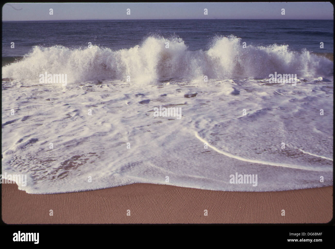 An image showing the Atlantic surf, capturing the motion of ocean waves ...