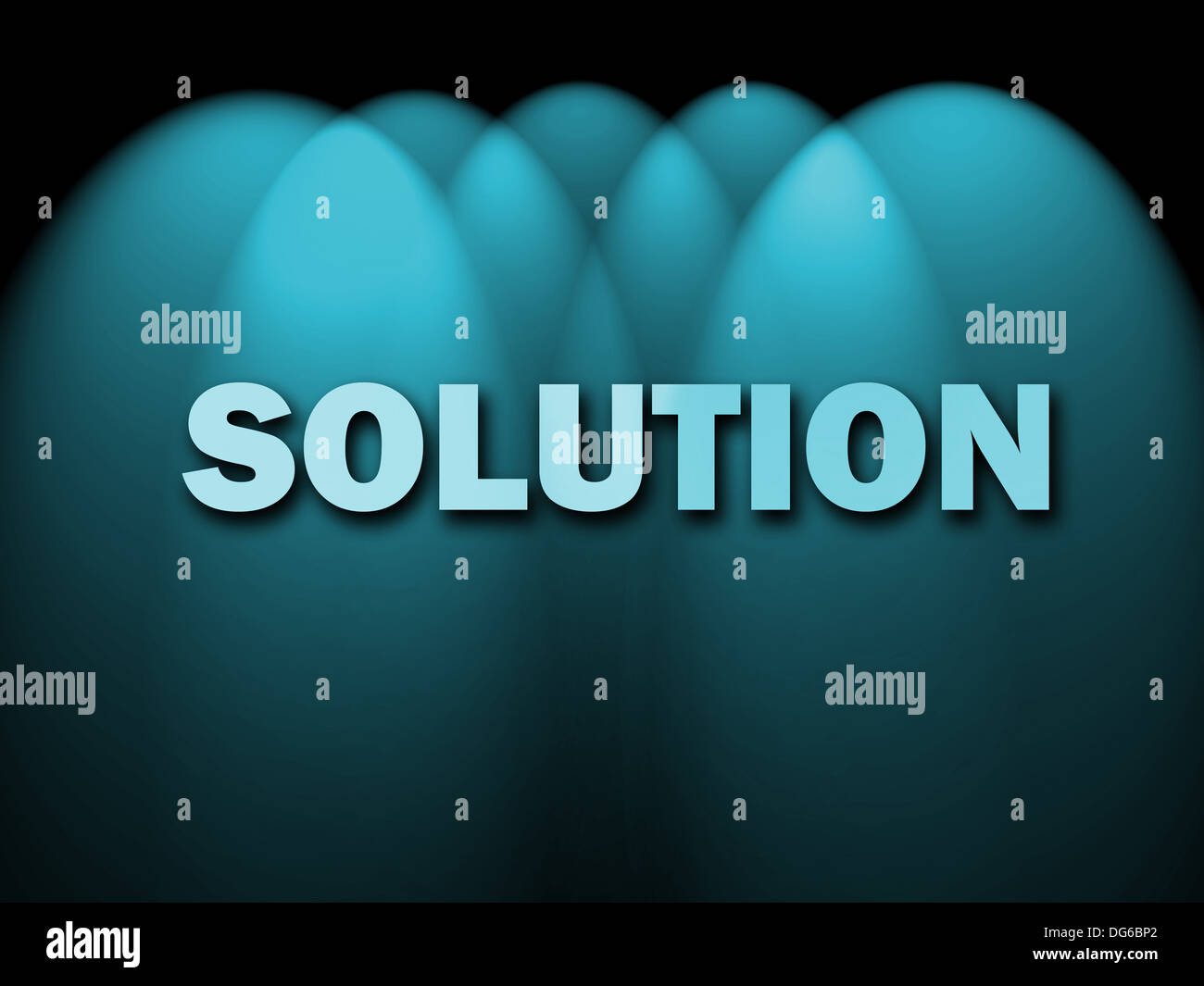 Solution Words Showing Achievement Resolution Solving And Solved Stock ...