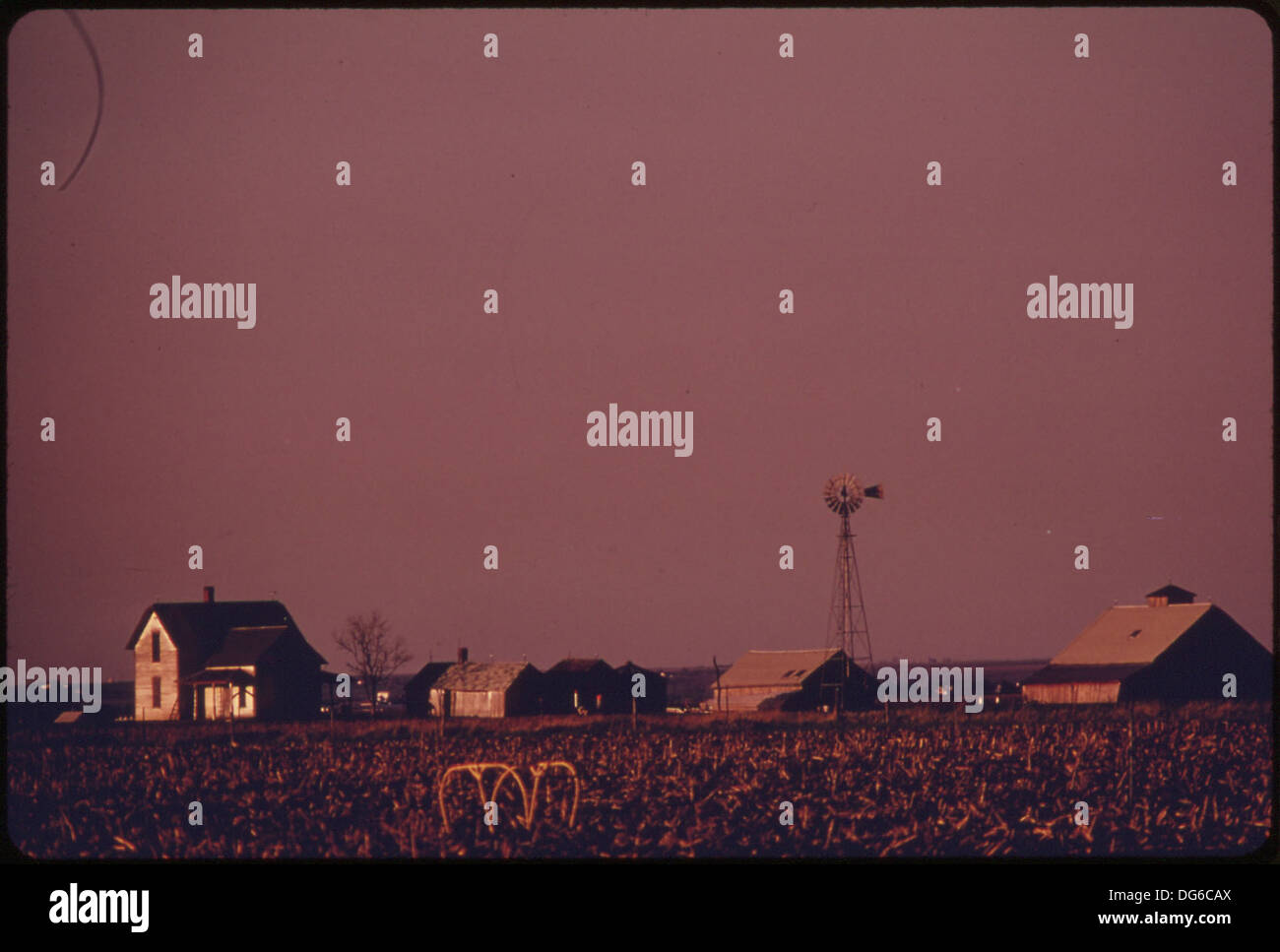 A rural farm is shown, representing traditional agricultural life, with ...