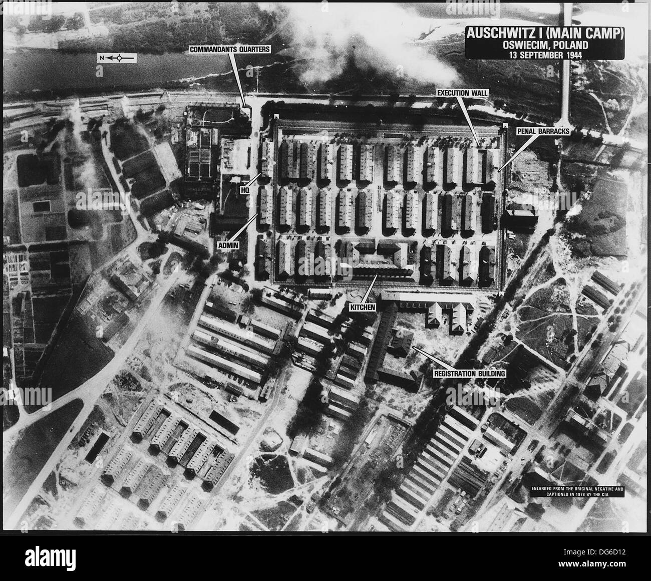 Auschwitz i main camp oswiecim Black and White Stock Photos & Images ...