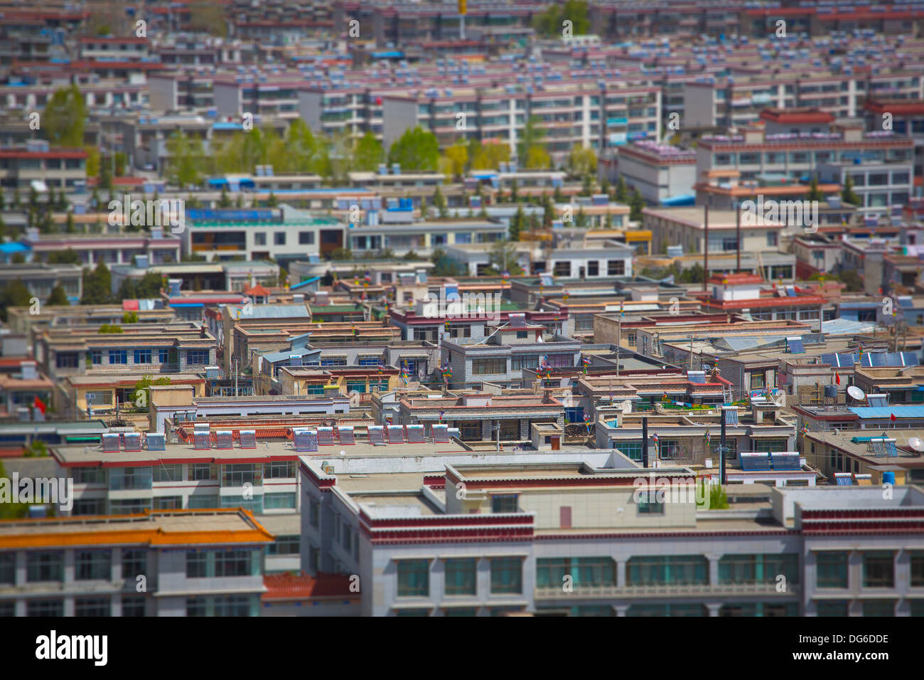 The new downtown of Lhasa, Capital of Tibet in China Stock Photo - Alamy