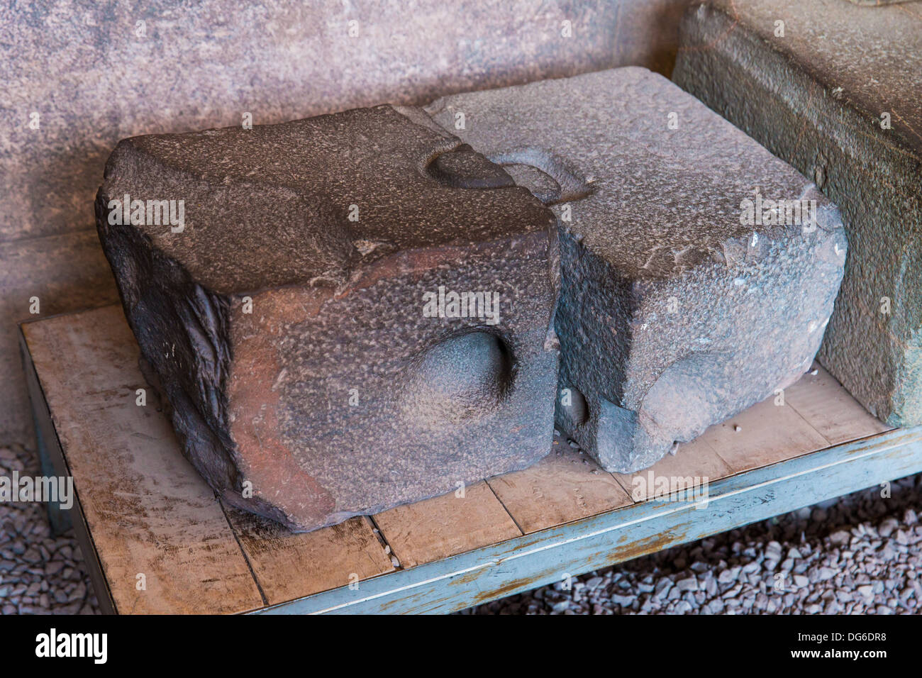 Polygonal masonry Inca brick. Coricancha,Peru, South America. Church of ...