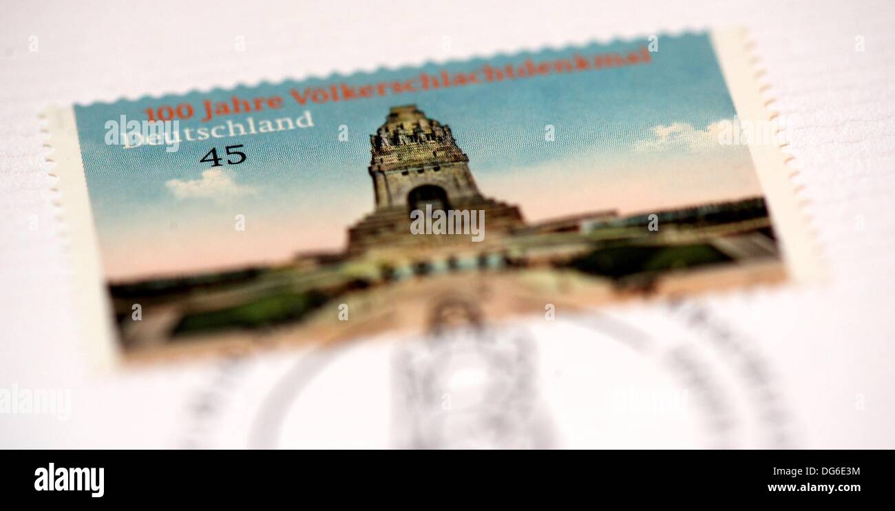 Leipzig, Germany. 15th Oct, 2013. The German special issue stamp '100 ...