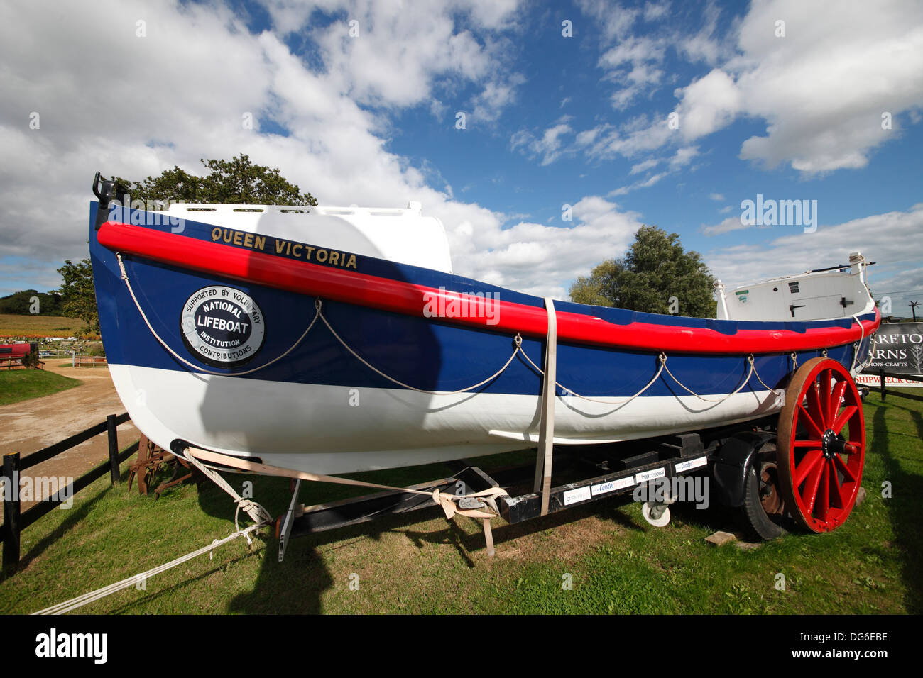 Old preserved lifeboat Queen Victoria Isle of Wight, Hampshire, England ...