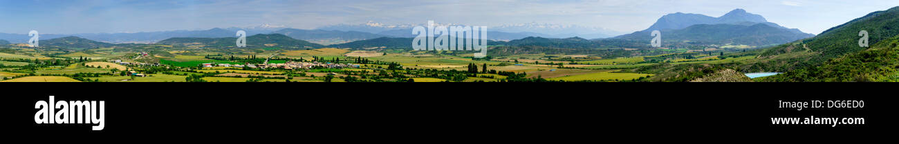 North-West Spain - landscape looking to the Pyrenees in the north, from ...