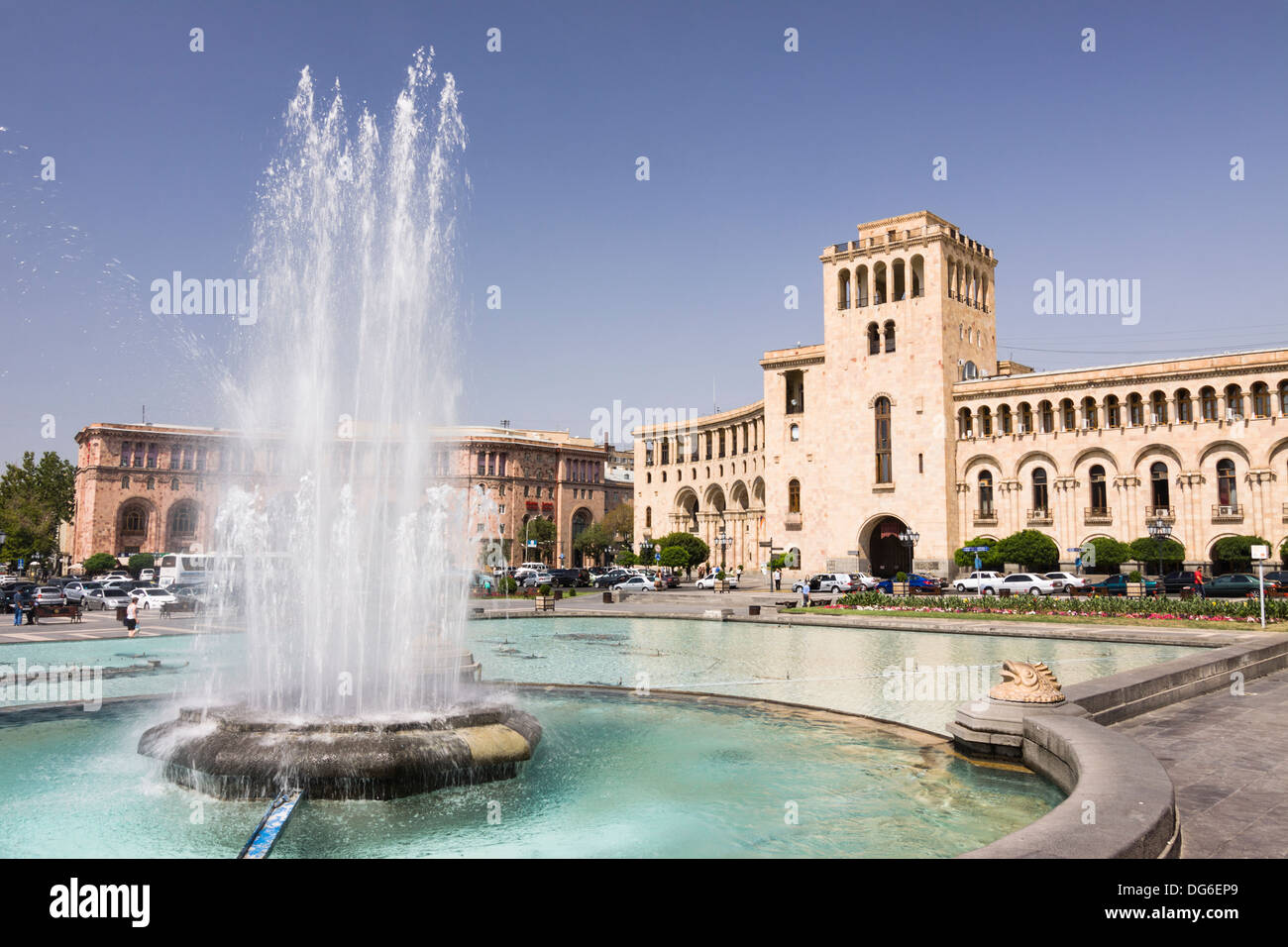 Fountain at Republic Square. Yerevan, Armenia Stock Photo - Alamy