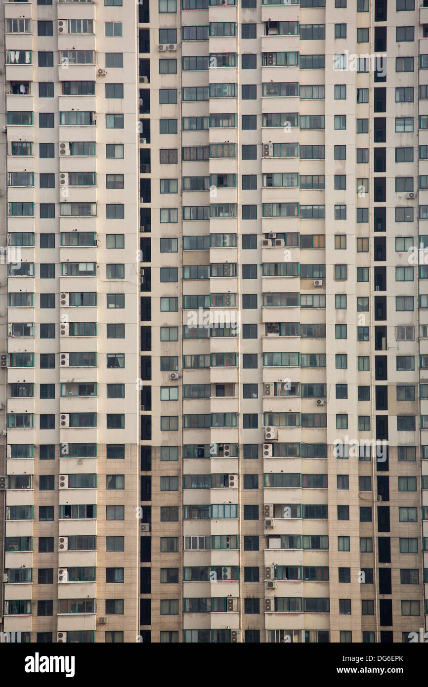 Urban view at modern building windows and details in Shanghai Stock ...