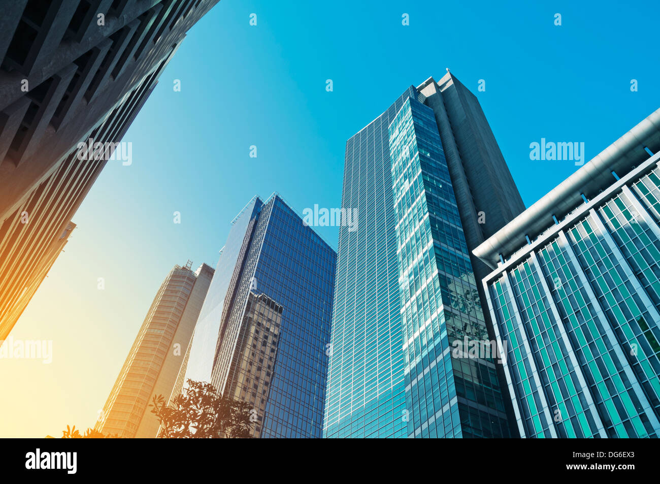 Office buildings in Makati , the business disctrict of Metro Manila ...