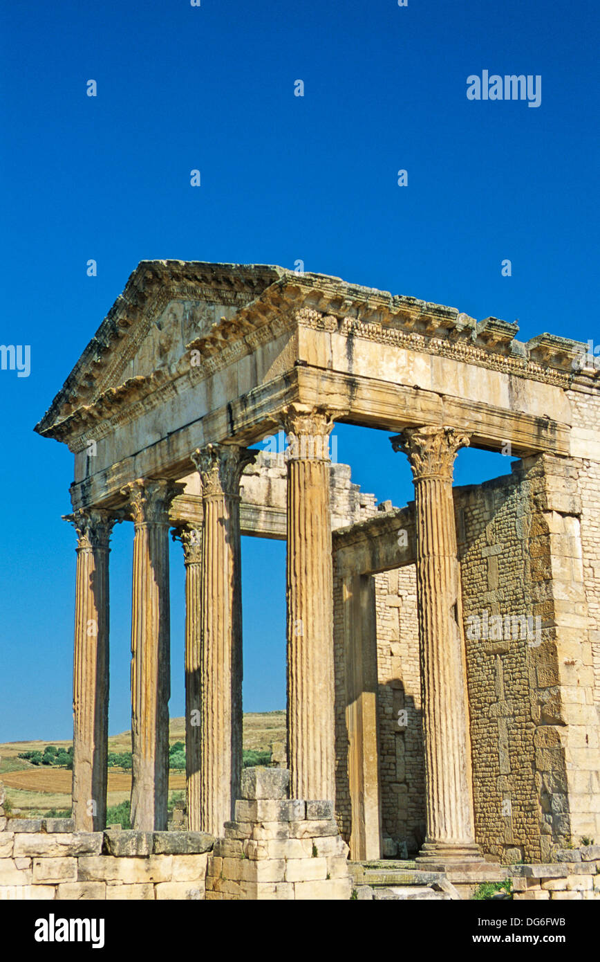 Tunisia, Dougga (also known as Thugga), impressive Roman ruins, the ...