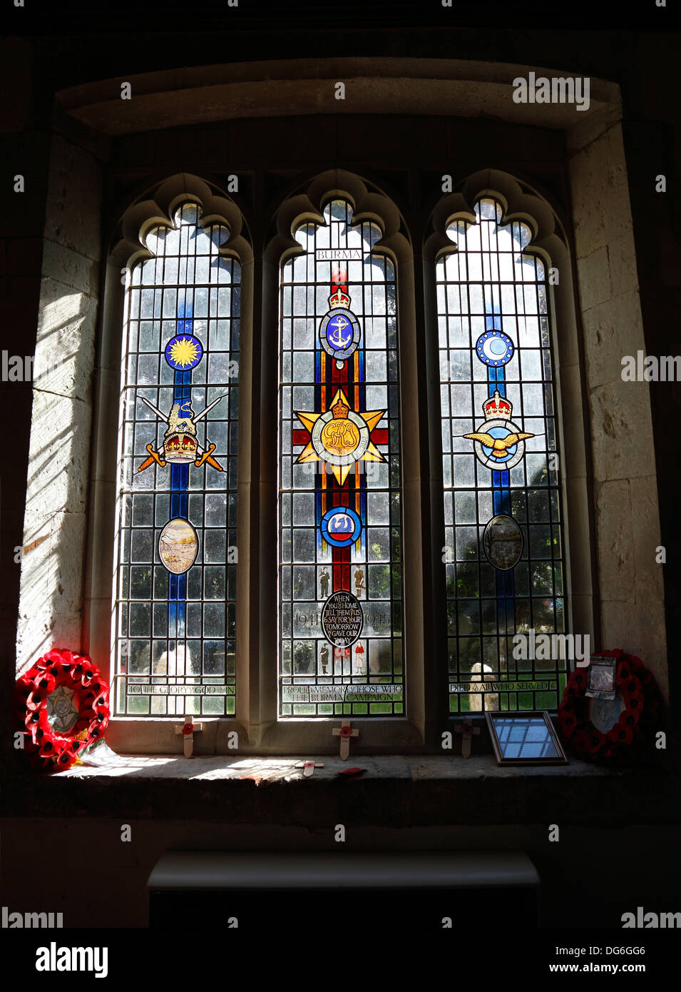 Memorial window in Arreton church Isle of Wight, Hampshire, England ...