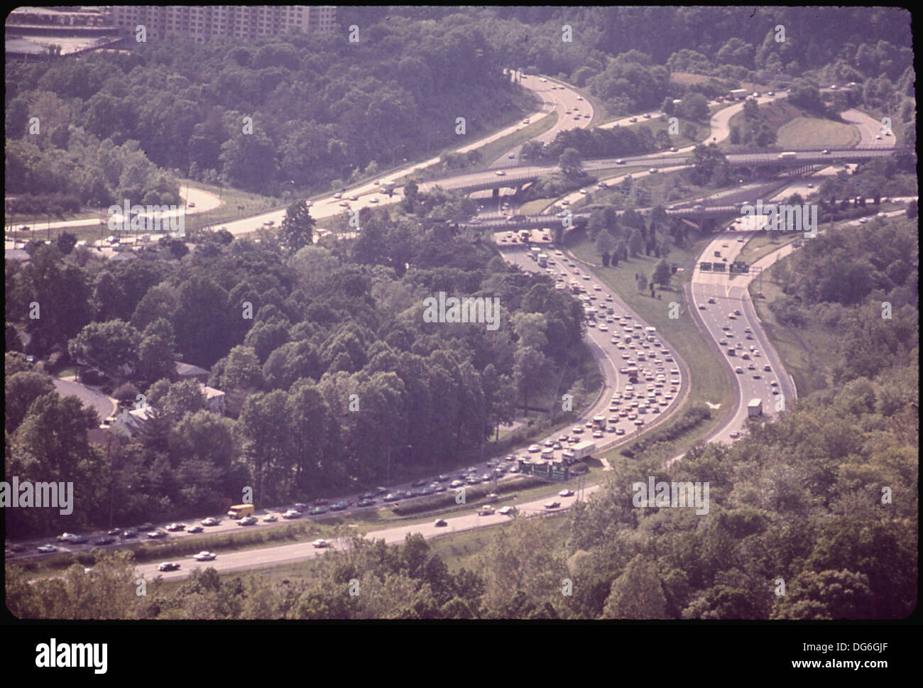 The Capital Beltway, a major highway surrounding Washington D.C., is ...