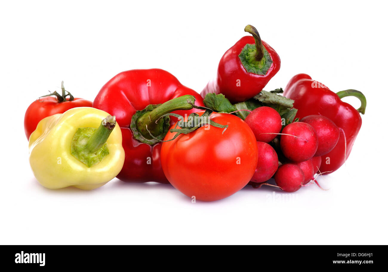 Various Vegetables on a white background Stock Photo - Alamy