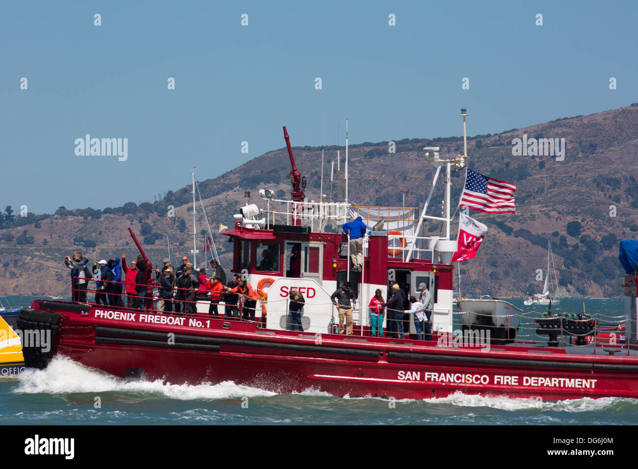 SAN FRANCISCO, CA - AUGUST 26: Close up of the Phoenix Fire-boat and ...