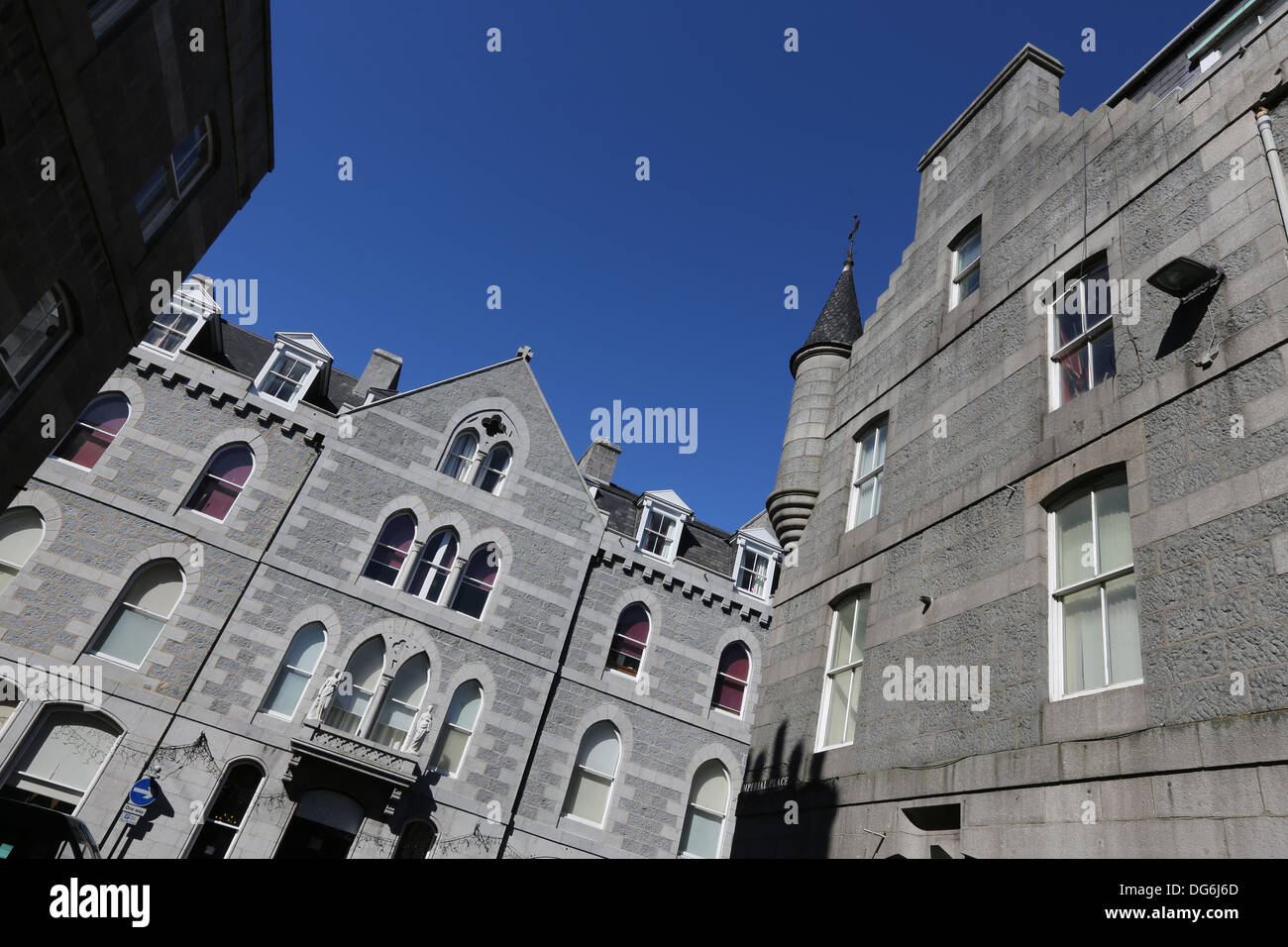Granite buildings in Aberdeen city centre Scotland, UK Stock Photo - Alamy