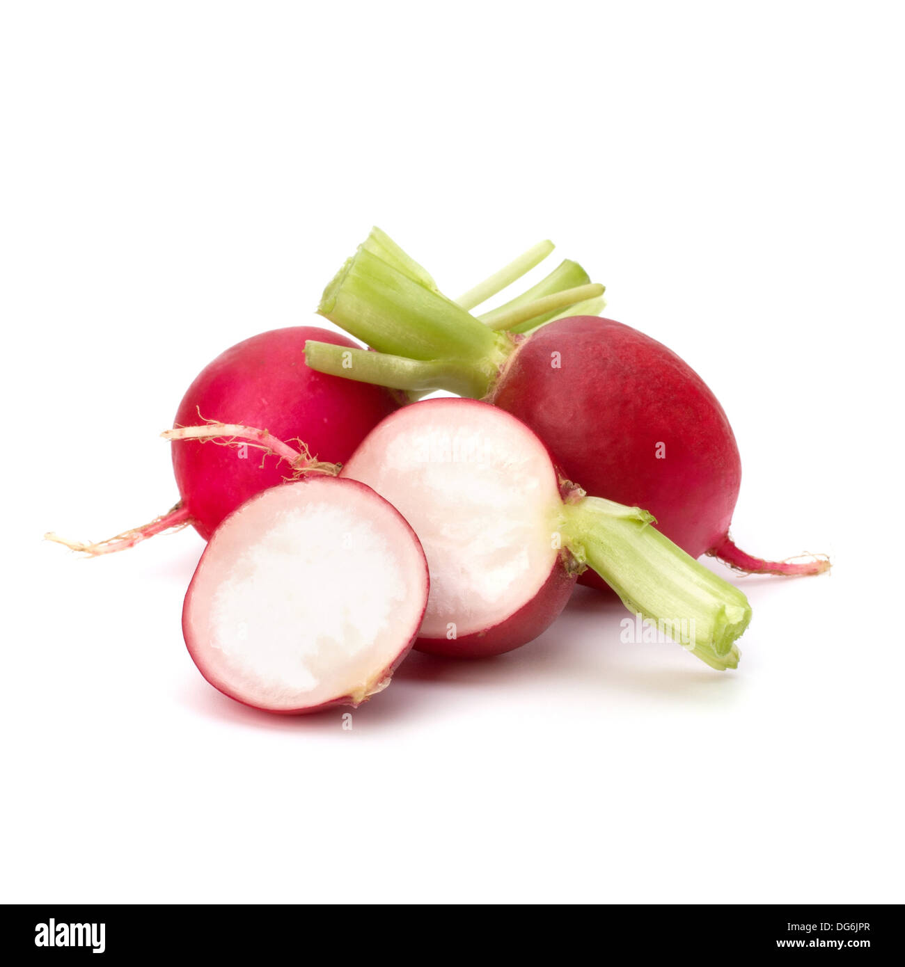 Small garden radish isolated on white background Stock Photo - Alamy