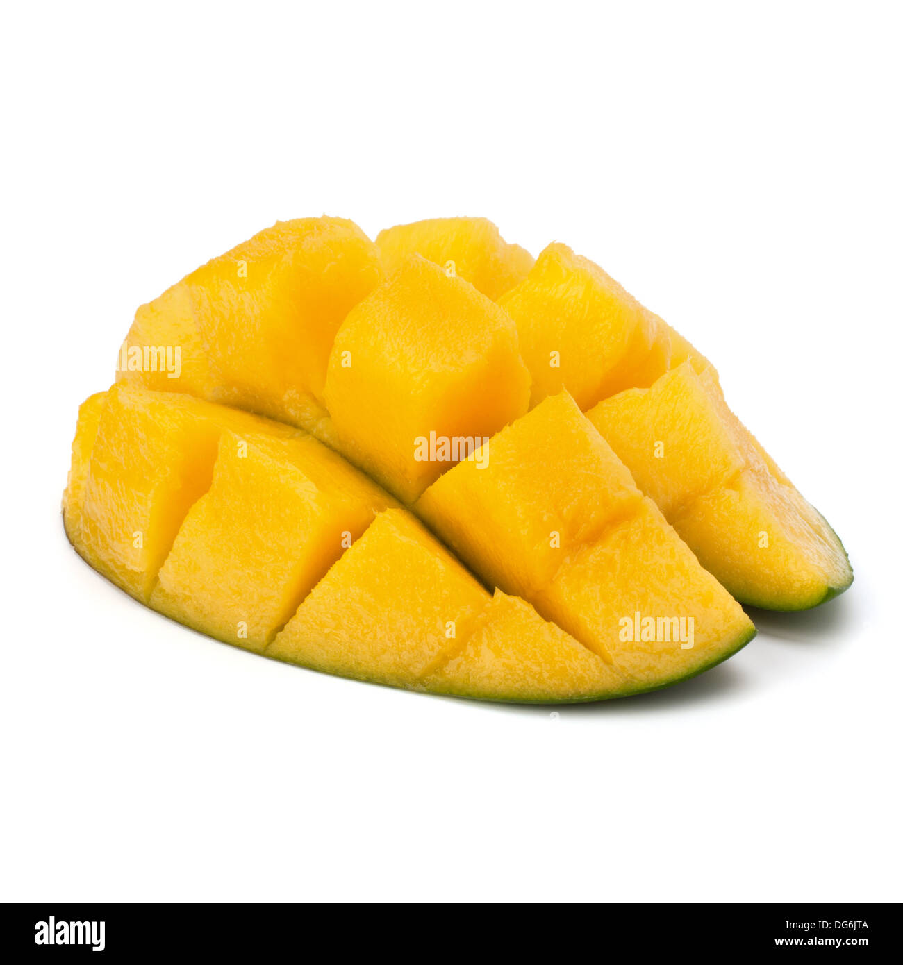 Mango sliced part isolated on white background Stock Photo - Alamy