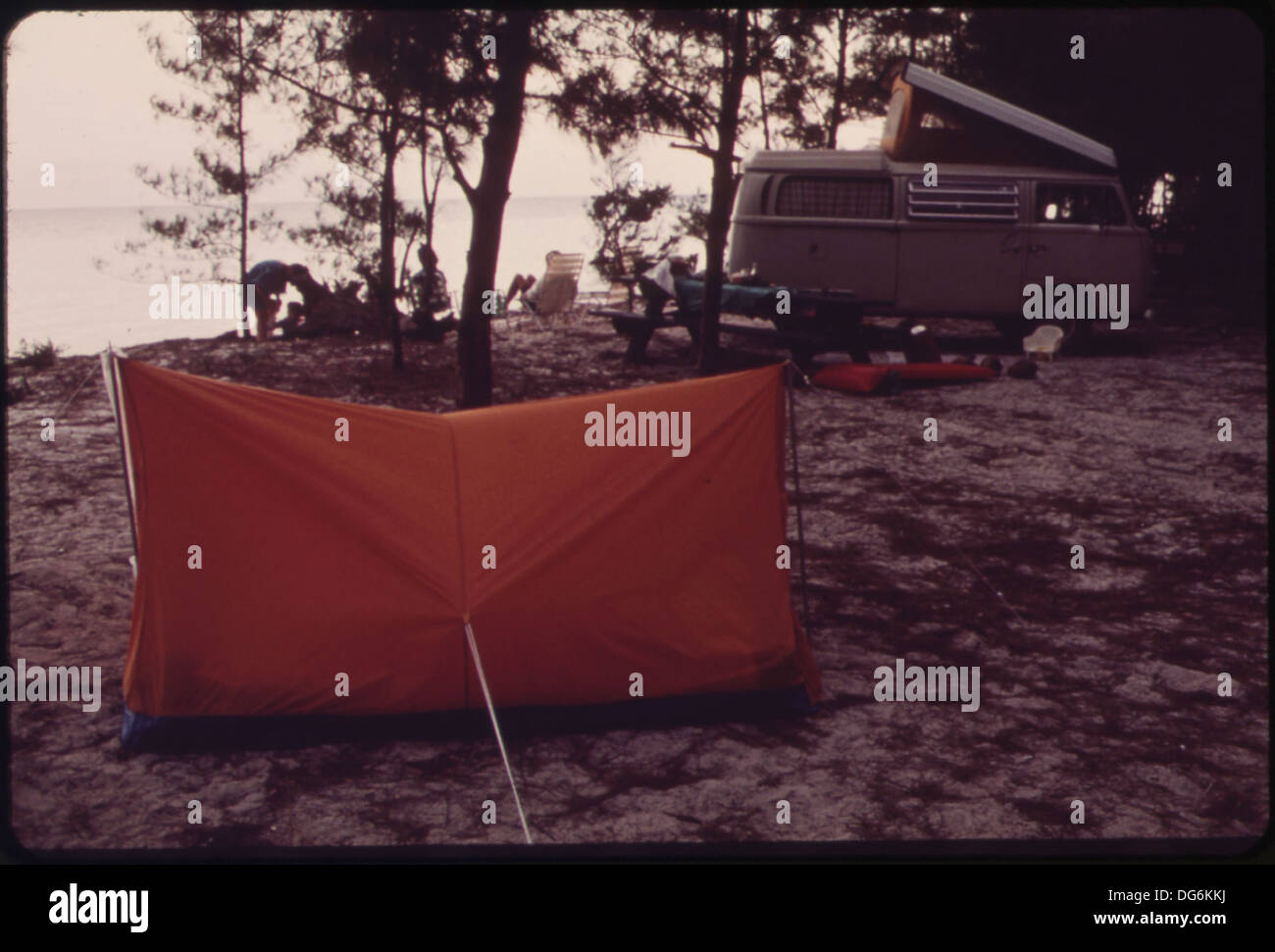This photograph shows camping facilities at Long Key State Park ...