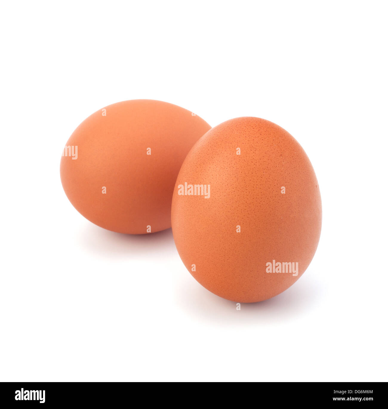 two eggs isolated on white background Stock Photo - Alamy
