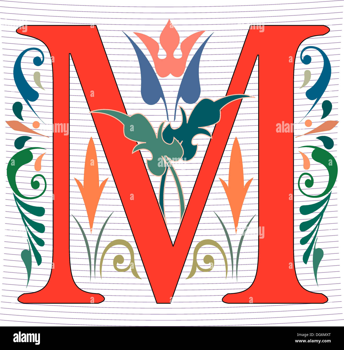 Fancy letter m hi-res stock photography and images - Alamy