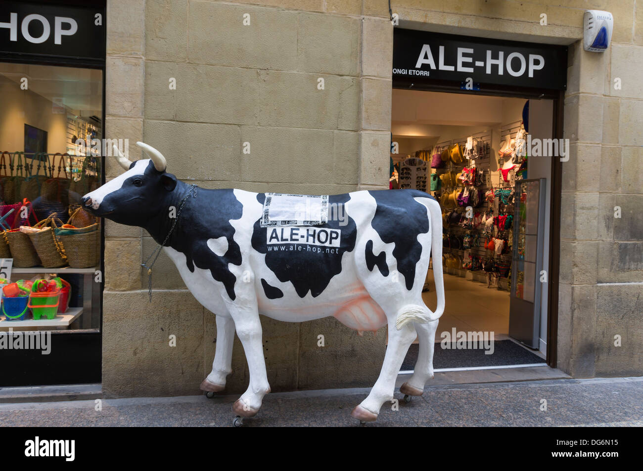 Basque country, Euskadi - San Sebastian. Model cow Stock Photo - Alamy