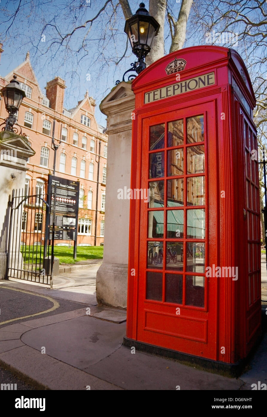 A red telephone box, London, UK Stock Photo - Alamy