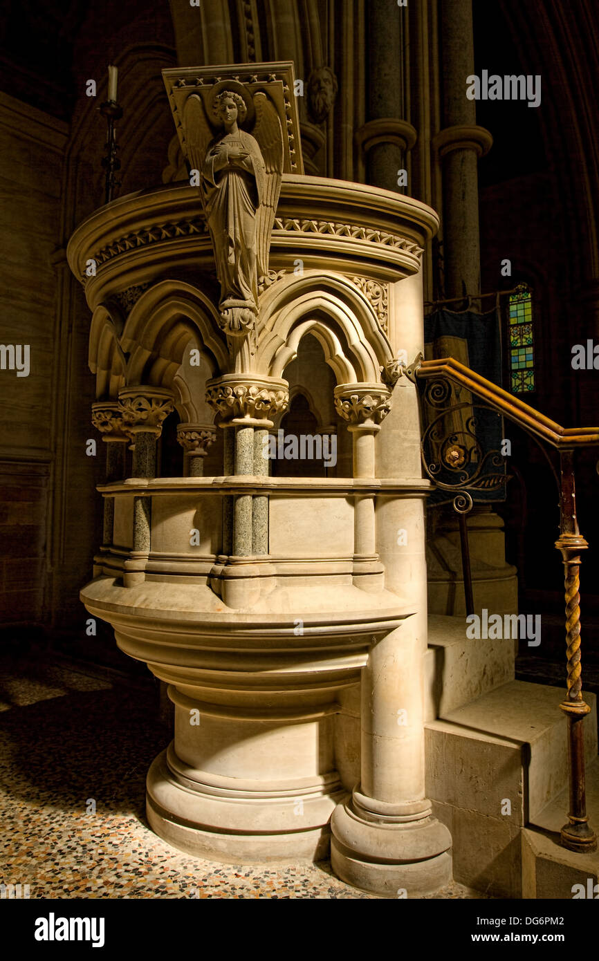 English church stone pulpit Stock Photo - Alamy