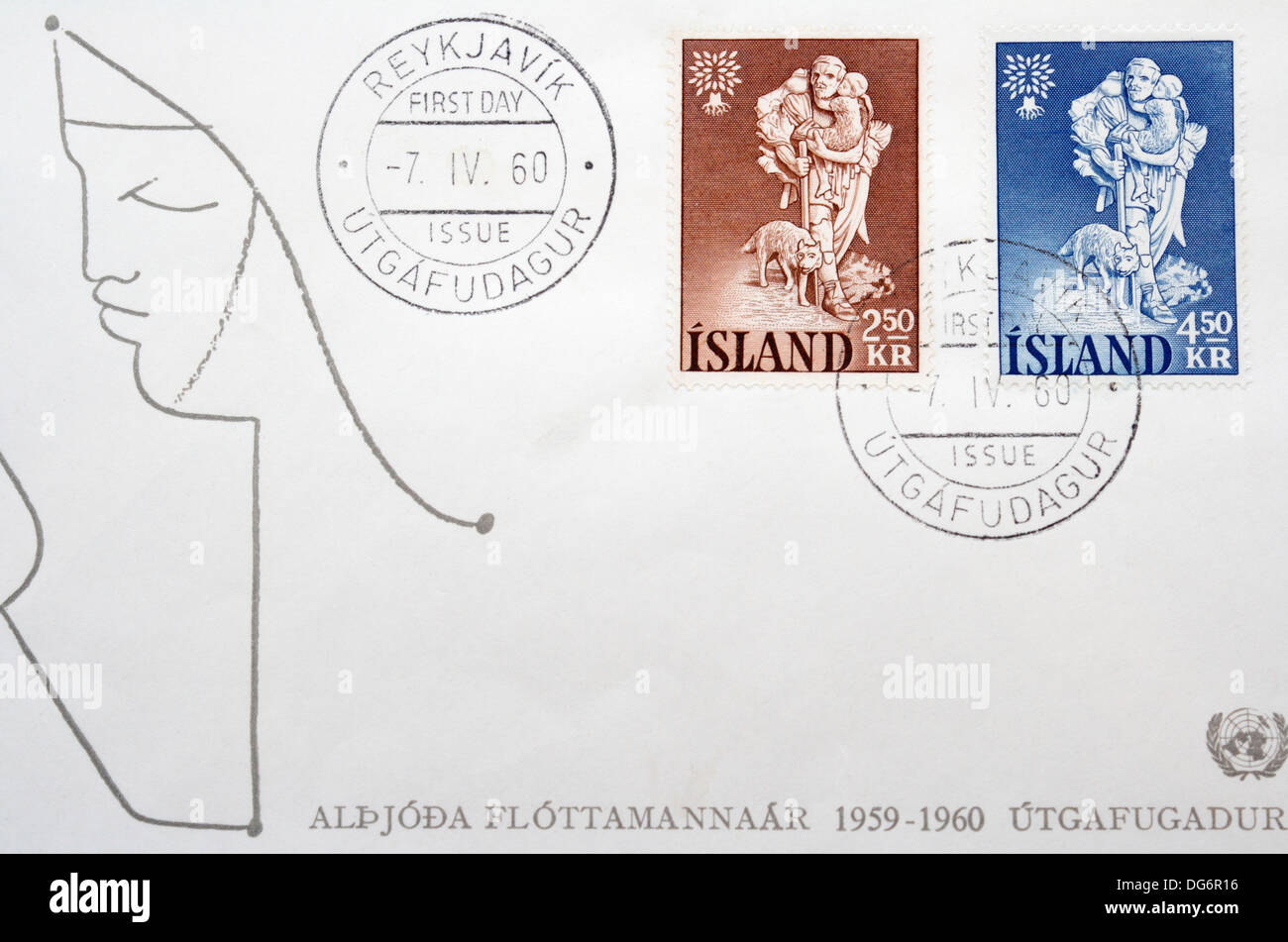 Iceland stamp hi-res stock photography and images - Alamy