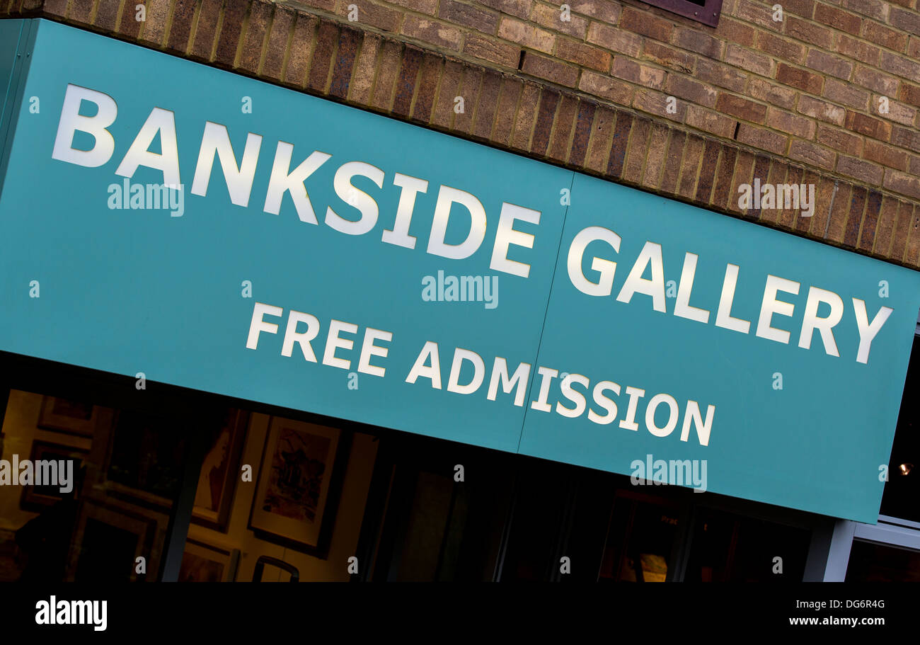 BANKSIDE GALLERY SIGN Stock Photo - Alamy