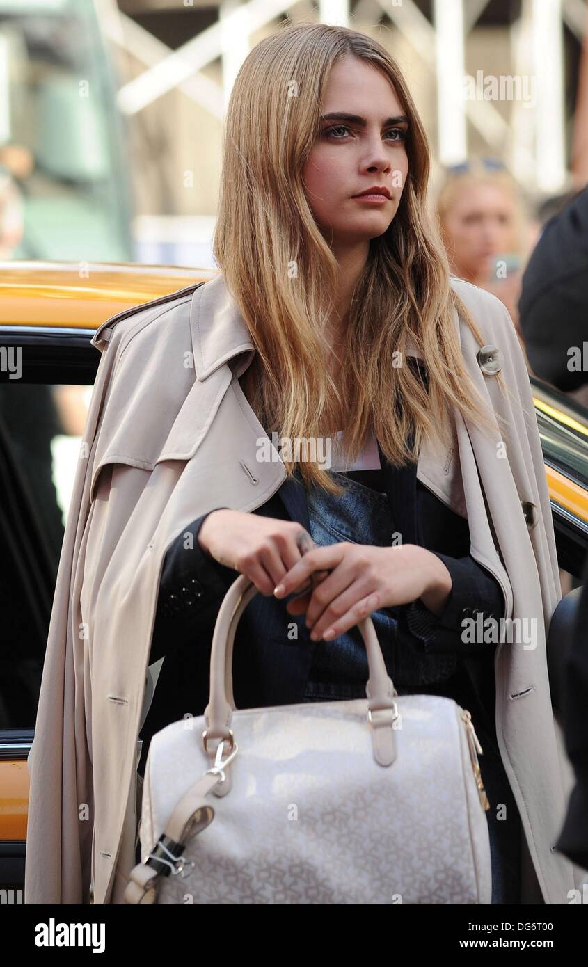 New York, NY, USA. 14th Oct, 2013. Cara Delevingne on location for DKNY ...