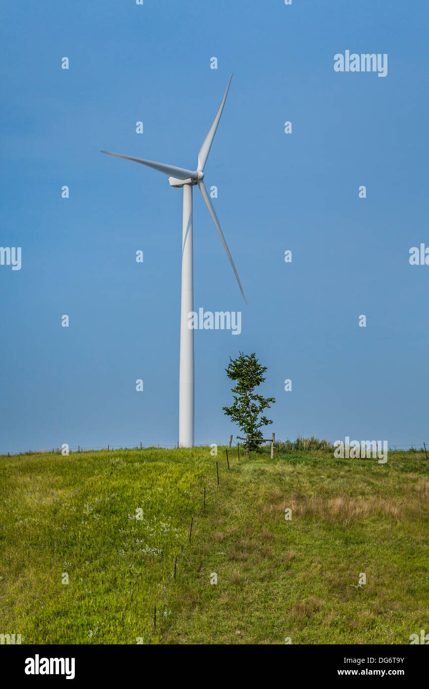 A windmill at the Basin Electric Power Co-0perative wind farm near ...