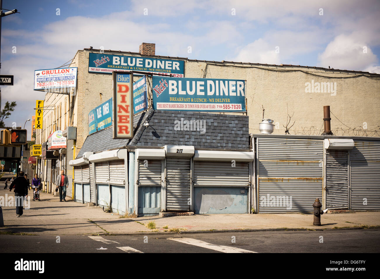 Nick's Blue Diner in the South Bronx in New York Sunday, October 13 ...