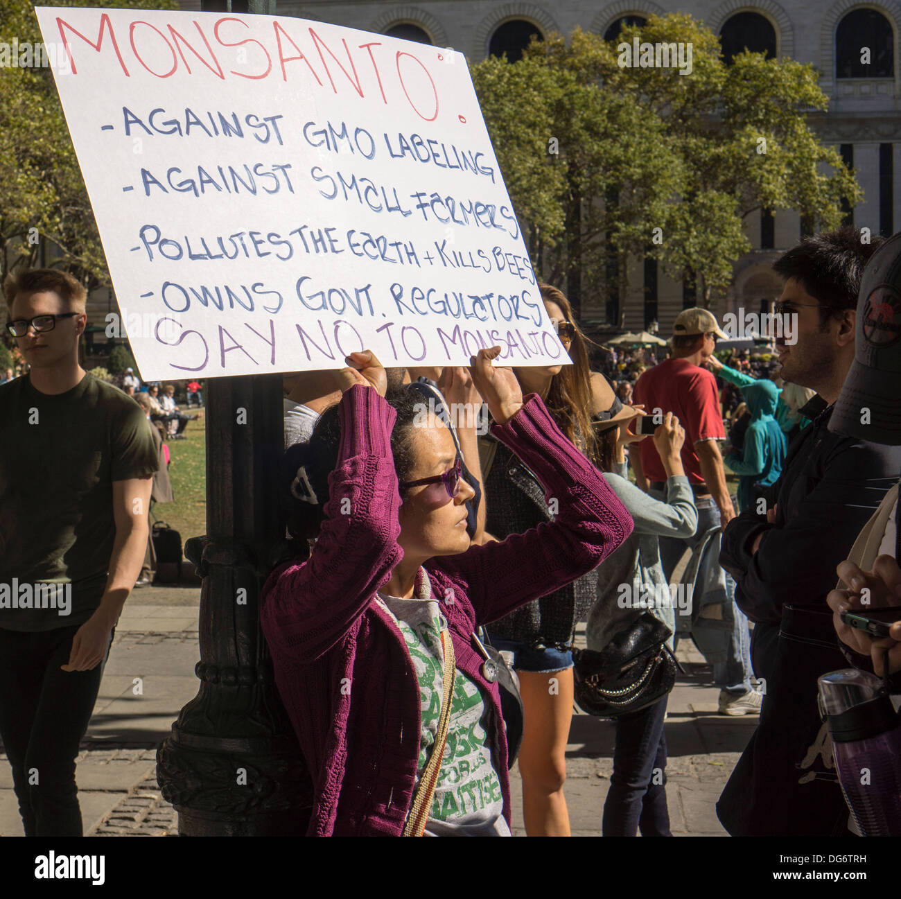 Activists protest against the Monsanto company and genetically modified ...