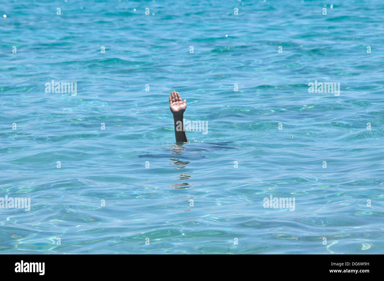 Hand in water drowning hi-res stock photography and images - Alamy