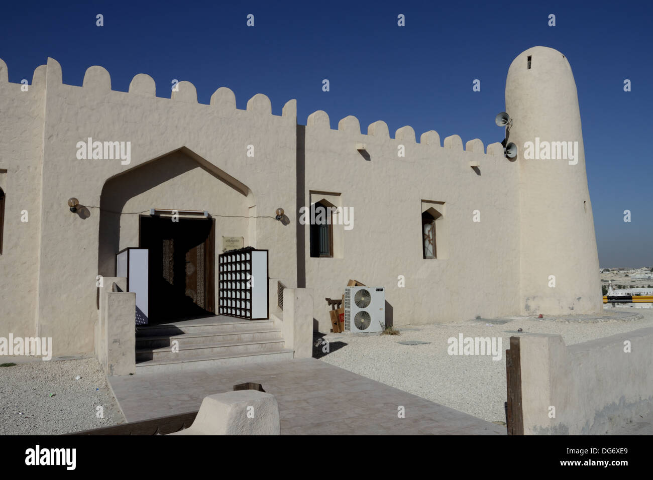 Mosque next to Riffa Fort, East Riffa, Kingdom of Bahrain Stock Photo ...