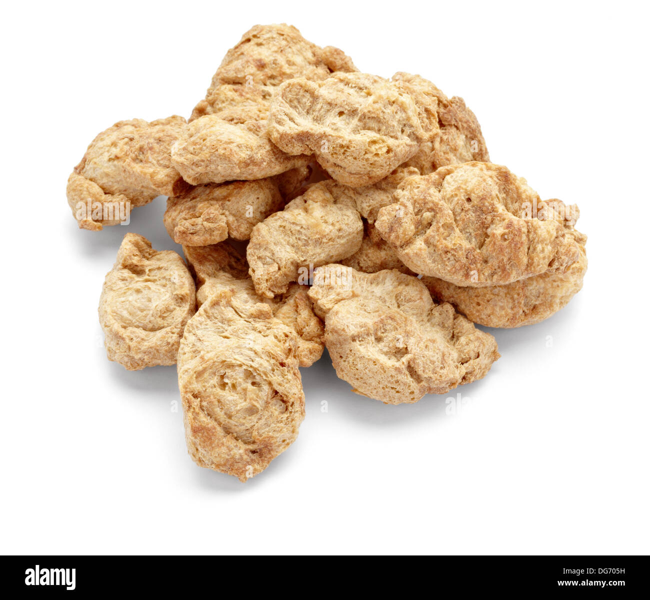 close up of soya flakes on white background with clipping path Stock ...