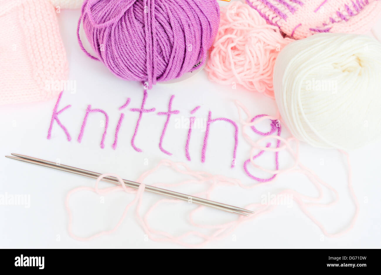 knitting "knitting needles" text word crafts hobby background skein ...