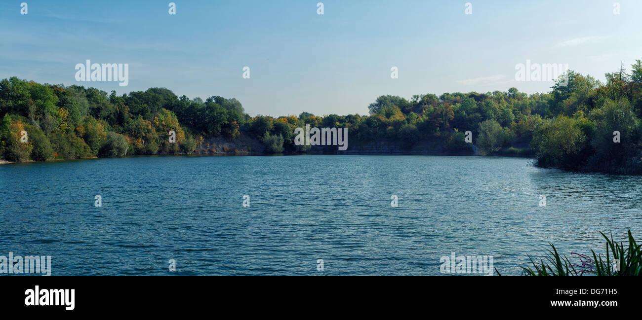 Landscape of a small body of water Stock Photo - Alamy