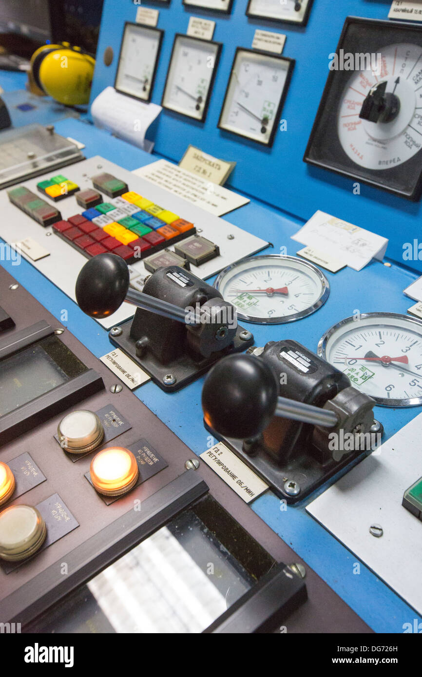 The control room on the Russian research vessel, AkademiK Sergey ...