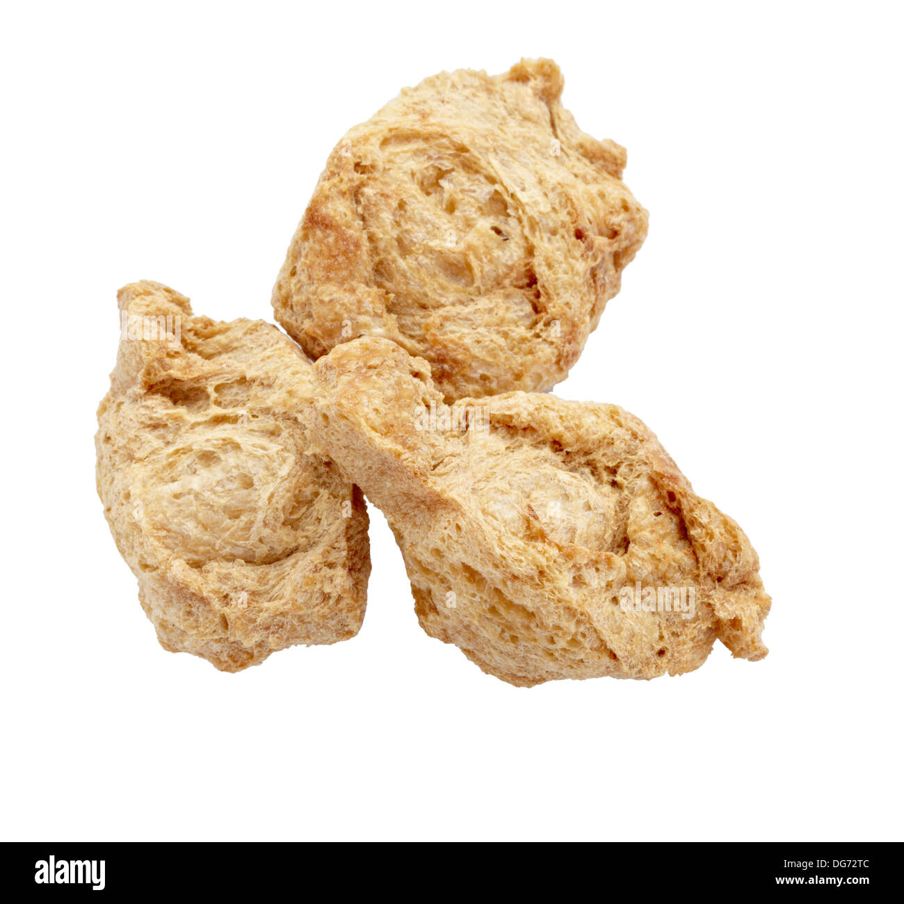 close up of soya flakes on white background with clipping path Stock ...