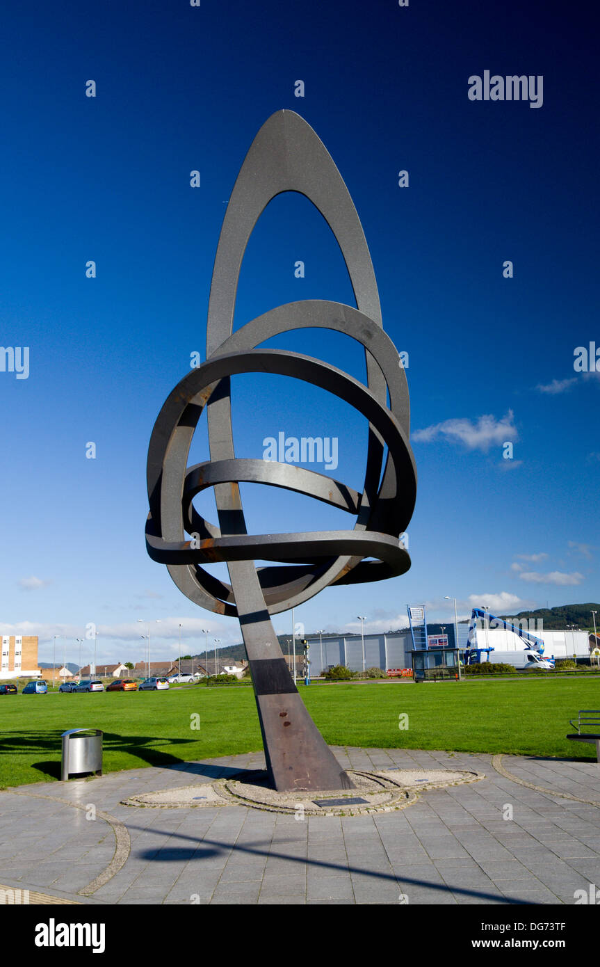 Kite trail sculpture by Andrew Rowe, Aberafon Seafront, Port Talbot ...