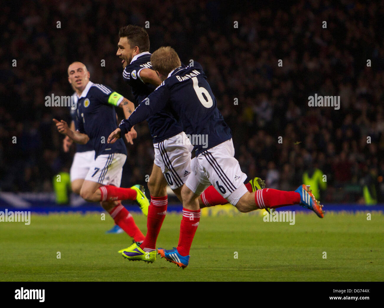 Glasgow, Scotland ROBERT SNODGRASS celebrates after he scores the ...