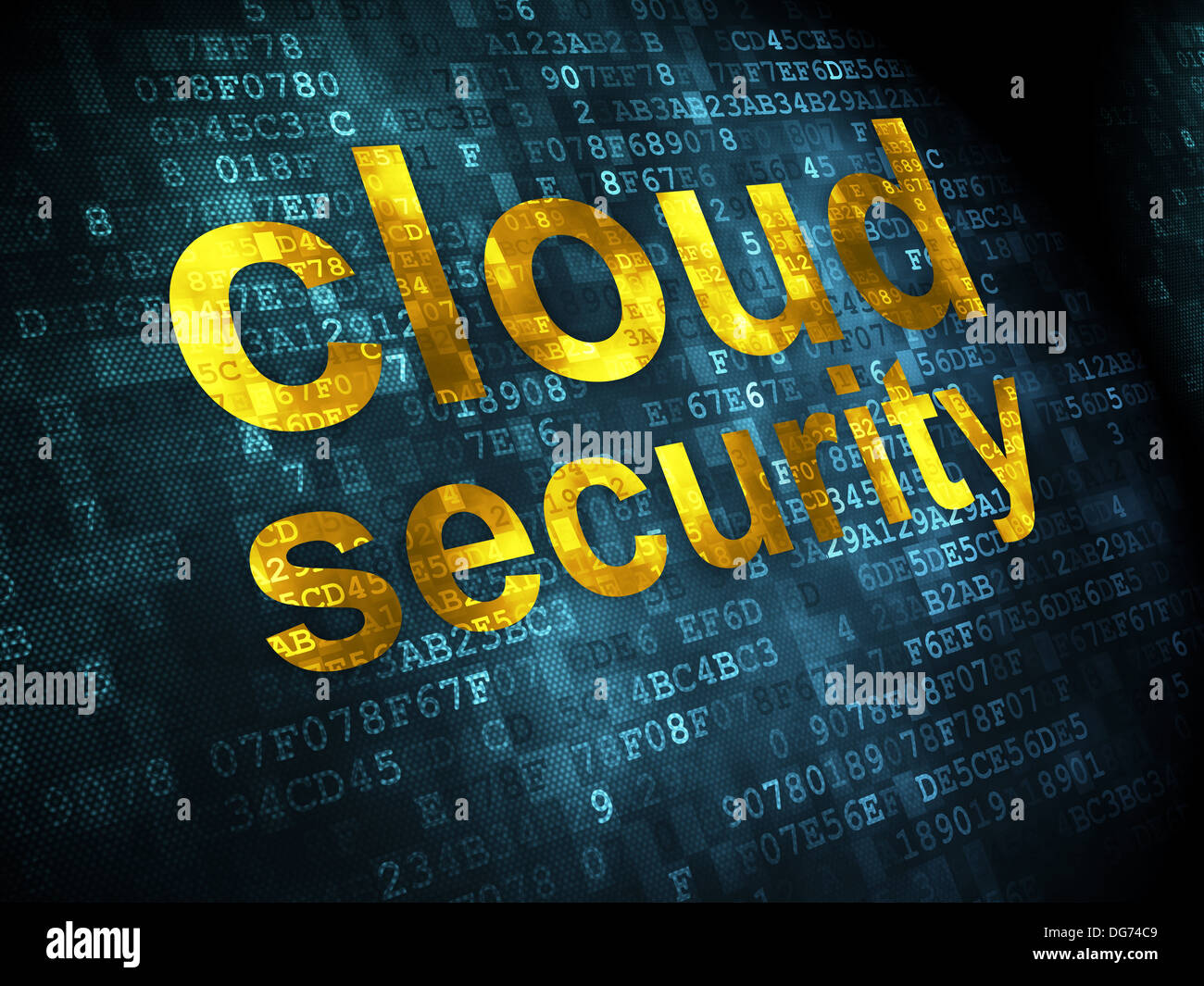 Cloud computing concept: Cloud Security on digital background Stock ...