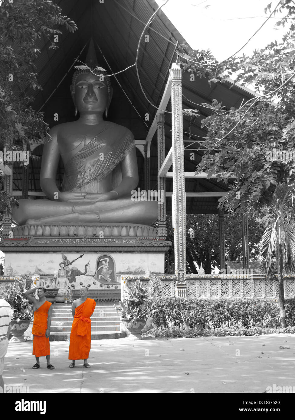 Buddha and Monks Stock Photo - Alamy