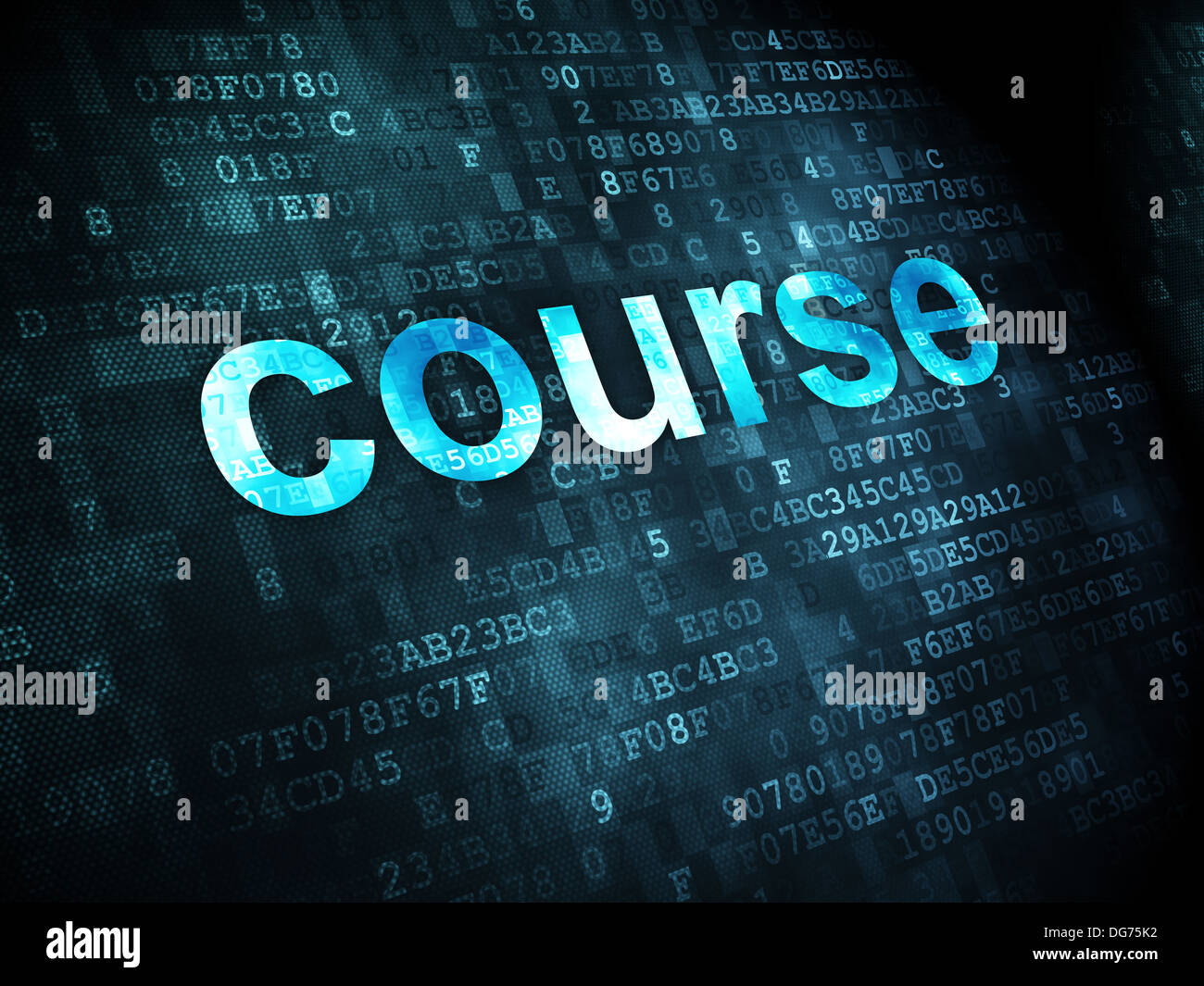 Education concept: Course on digital background Stock Photo - Alamy