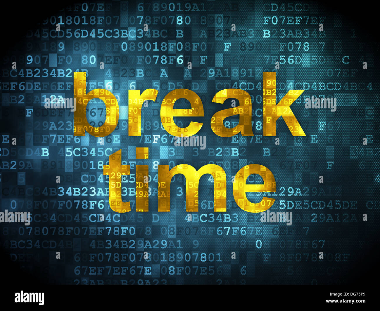 Time concept: Break Time on digital background Stock Photo - Alamy