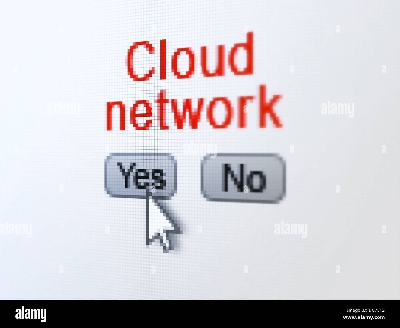 Networking concept: Cloud Network on digital computer screen Stock ...