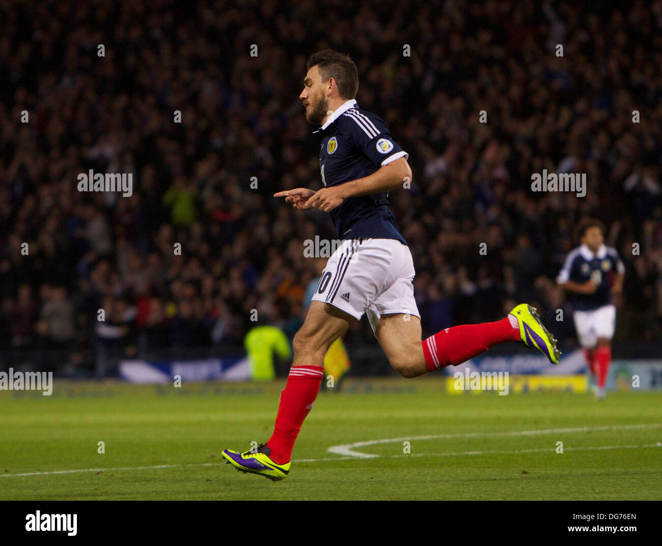 Glasgow, Scotland ROBERT SNODGRASS celebrates after he scores the ...