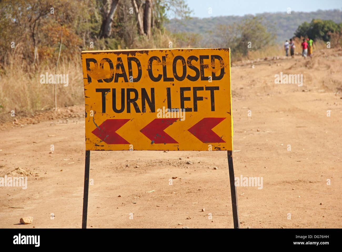 Deviation road sign hi-res stock photography and images - Alamy