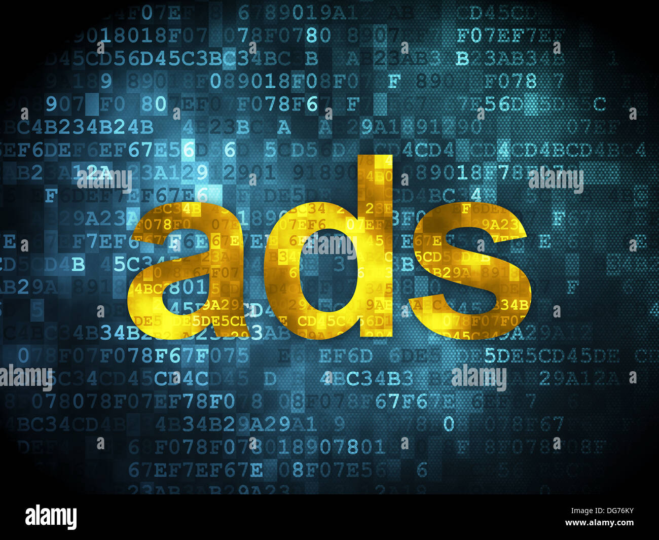 Advertising concept: Ads on digital background Stock Photo - Alamy